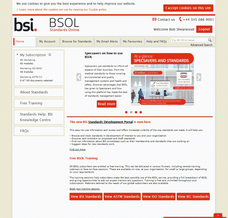 British Standards Online – DCMS Libraries