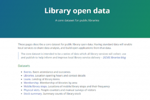 Library Open Data: an update – DCMS Libraries